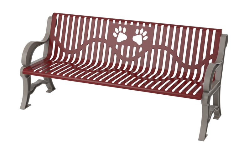Standard UltraLeisure Dog Park Bench with Bones Design