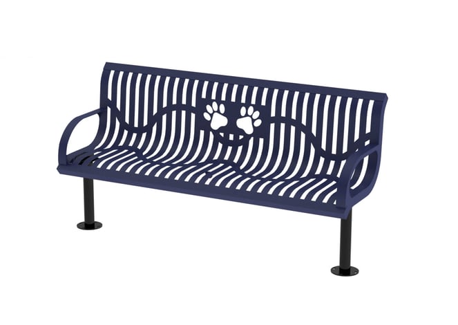 Standard UltraLeisure Dog Park Bench with Paws Design