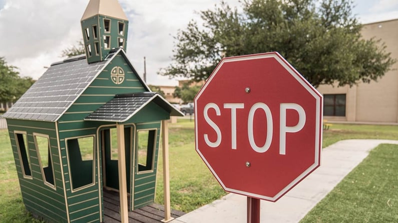 Railroad Crossing Trike Track Sign